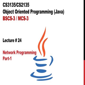 Oop Lecture 24 Network Programming Part1 Pptx
