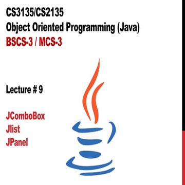 OOP Lecture 9-JComboBox,JList,JPanel.pptx