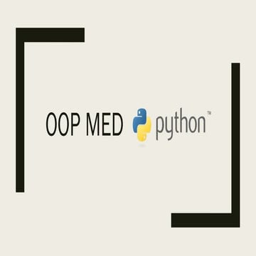 HT19 - DA361A - OOP med Python (1) | PDF