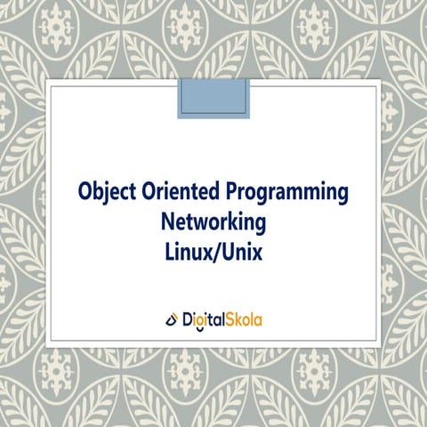 Oop Networking Linuxunix Ppt