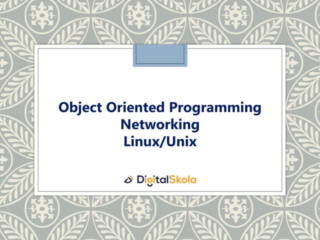 Oop Networking Linuxunix Ppt