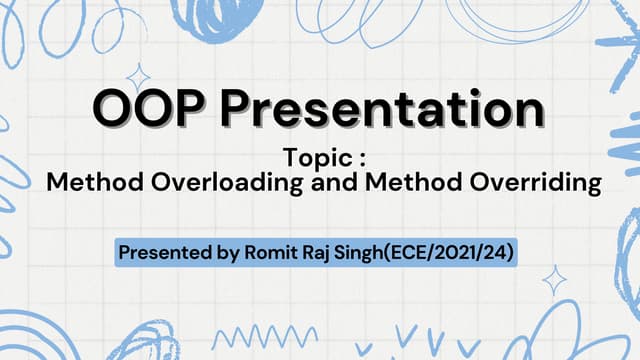 Method overloading and method overriding | PDF Method overloading and method overriding | PDF