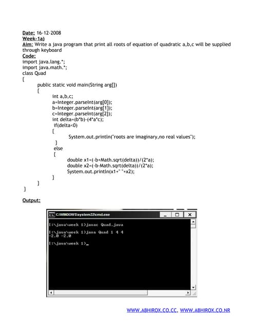 Java Simple Programs | Pdf