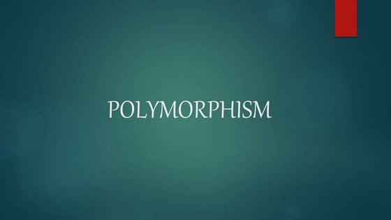 Polymorphism In Cppt Ppt