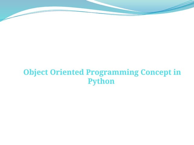 Oops 46 Slide Python Concepts Pptx Programming Languages Computing