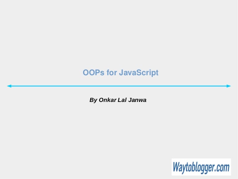 OOPs for JavaScript