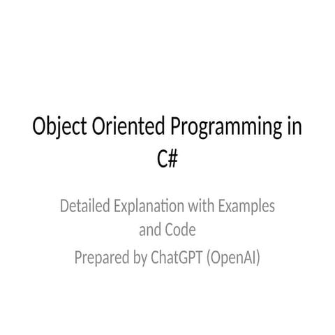 OOPs_in_CSharp_Elaborated.pptx document enjoy | PPTX