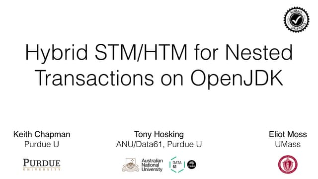 Hybrid Stmhtm For Nested Transactions On Openjdk Pdf Programming 6493