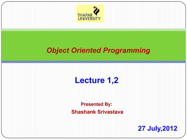 Oops Lecture 12 Ppt