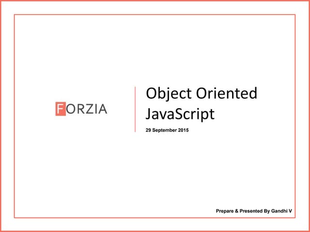 Object Oriented Programming In Javascript Pptx Web Development Internet