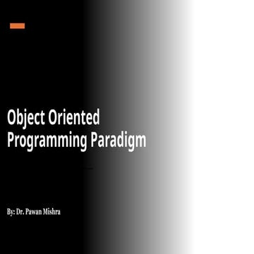 Object Oriented Programming with example Cpp | PPTX