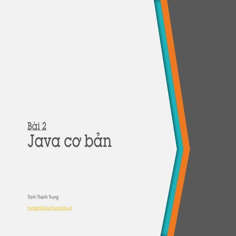 Oop unit 02 java cơ bản | PPT