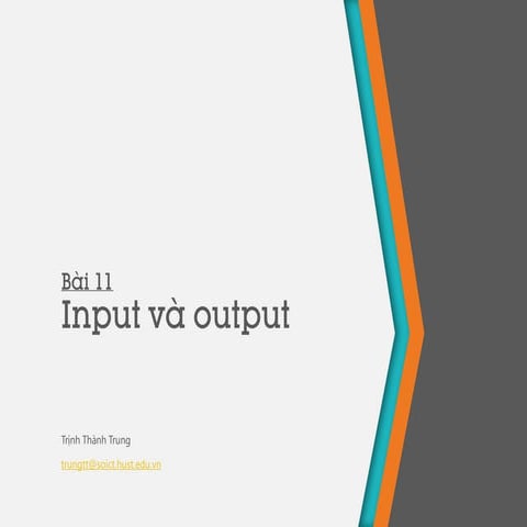 Oop unit 11 input và output | PDF