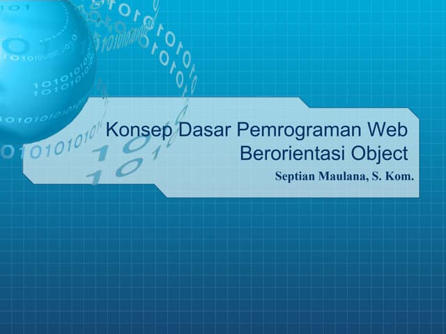 Oject Oriented Programming Pemrograman Web 1ppt 3153