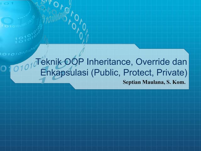 Pemrograman Web Objcet Oriented Programming Ppt 3849