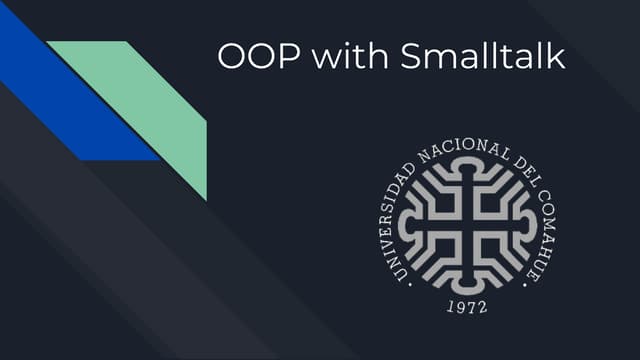 Oop With Smalltalk Ppt 0534