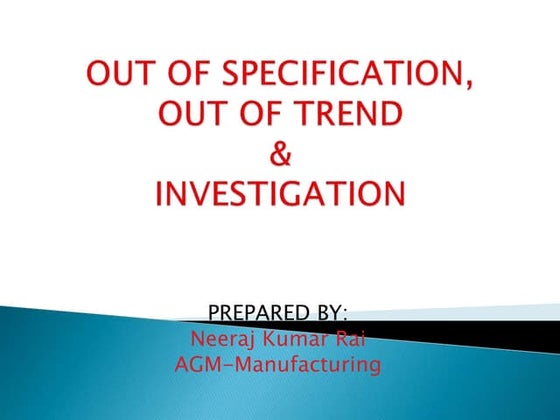 Out of specification (oos)1 | PPTX