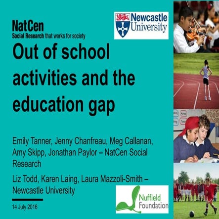 Out of school activities and the education gap | PPTX | Daycare and Pre ...