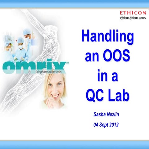 Handling an OOS in a QC Lab | PDF