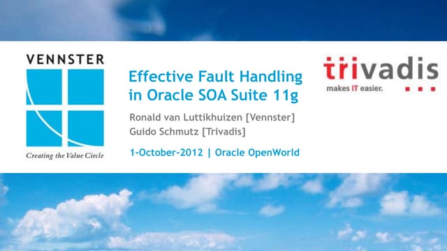 Effective Fault Handling In Soa Suite 11g Ppt
