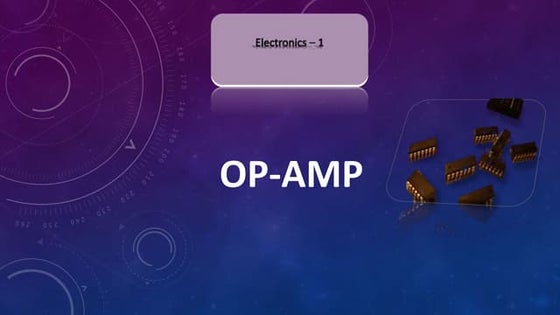 Op amp(operational amplifier) | PPTX