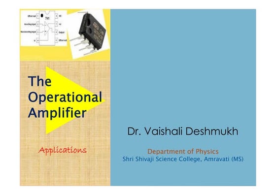 Non linear applications of op amp | PPT