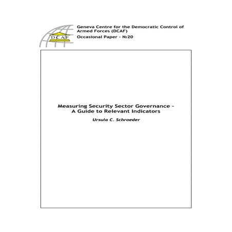 Geneva Centre for the Democratic Control of Armed Forces (DCAF ...