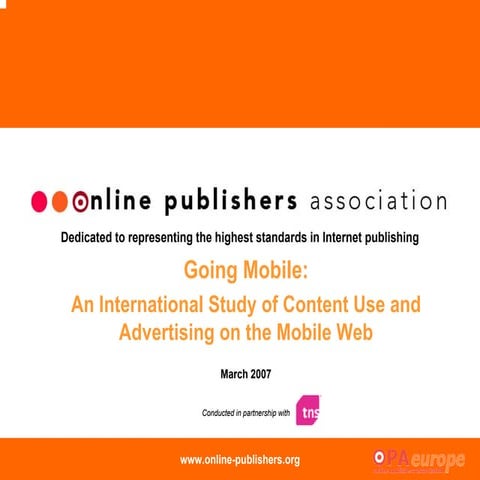 Opa Going Mobile Report Mar07 | PDF