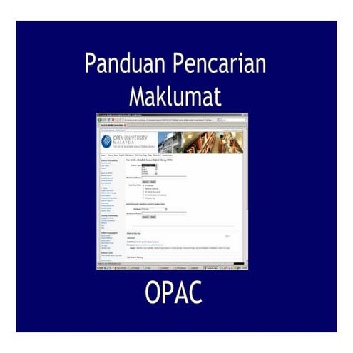 Opac Guide [MALAY] | PDF