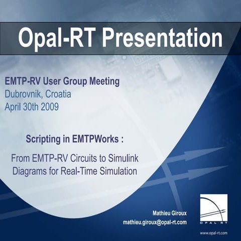 Opal Rt Giroux Scrpting In Emtp Works | PDF