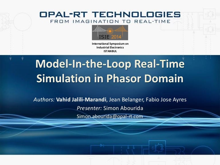 Opal Rt Model In The Loop Real Time Simulation 