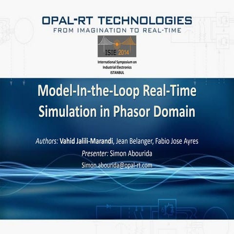 OPAL-RT Model-In-the-Loop real-time simulation | PDF