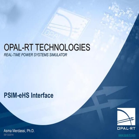 OPAL-RT - PSIM & eHS Interface | PDF