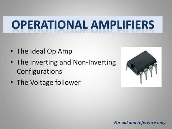 Op amp(operational amplifier) | PPTX