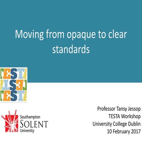 Opaque to clear standards | PPTX