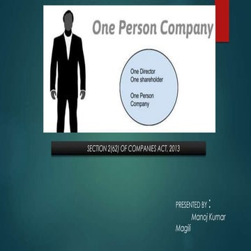 One Person Company | PPTX