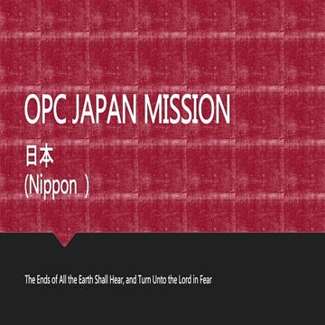 Reformed Missions Japan | PPTX