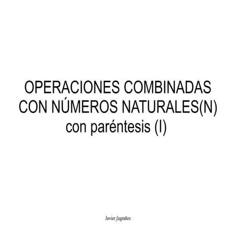 Operaciones combinadas_naturales_con paréntesis | PDF