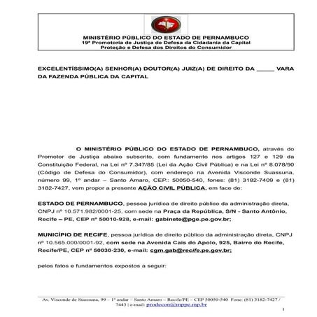 O pedido do mppe | PDF