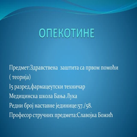 Opekotine i 5 | PPTX