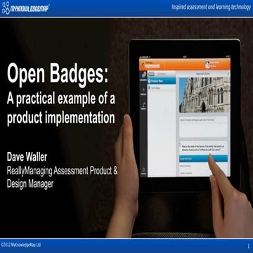 Open Badges: A practical example of a product implementation | PPT