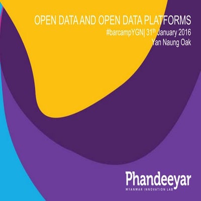 Open data and open data platforms | PPTX