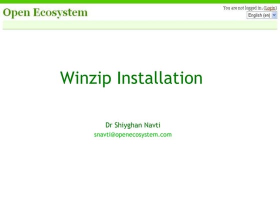 Open Ecosystem Live PC Installation | PPT