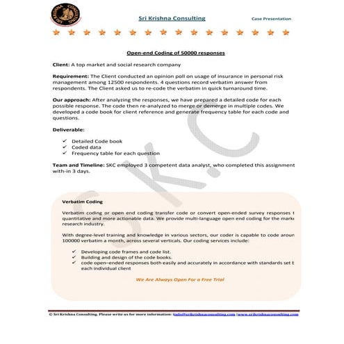 Open end coding | PDF