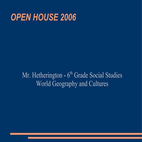 Open House Presentation 2006 | PPT