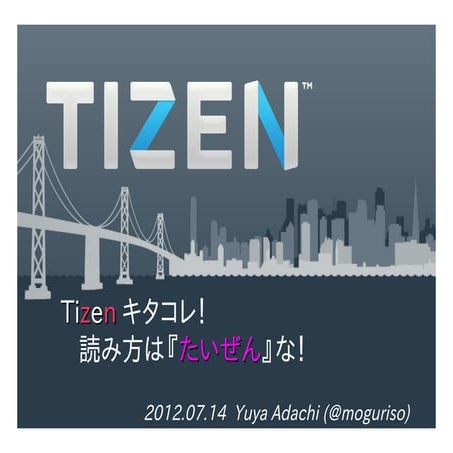 Introduction about Tizen on Open Seminor Kagawa 2012 | PDF