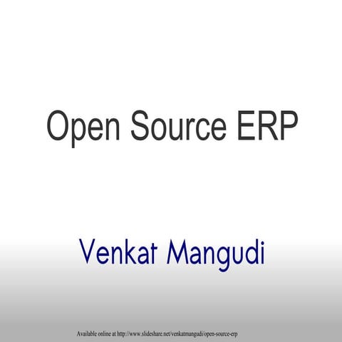 Open Source ERP | ODP