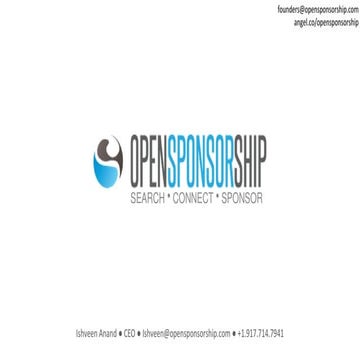 Open Sponsorship Pitch Deck | PDF