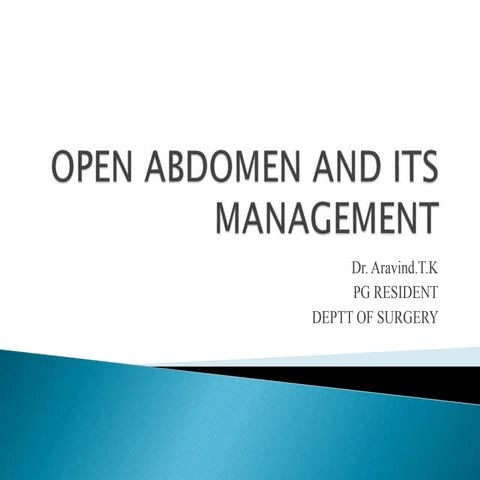 Open abdomen and its management | PPTX | Digestive Disorders | Diseases ...