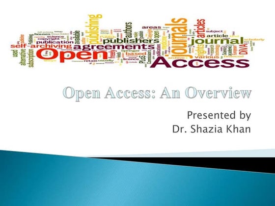 Open Access Publications PPT.pdf | Desktop Publishing | Computer Software and Applications